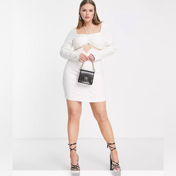 ASOS Curve | Dresses | Simmi Curve White Cut Out Mini Dress | Poshmark